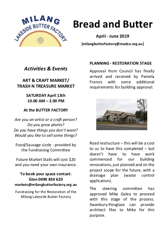 Bread-and-Butter-April-June-2019 – Milang Lakeside Butter Factory